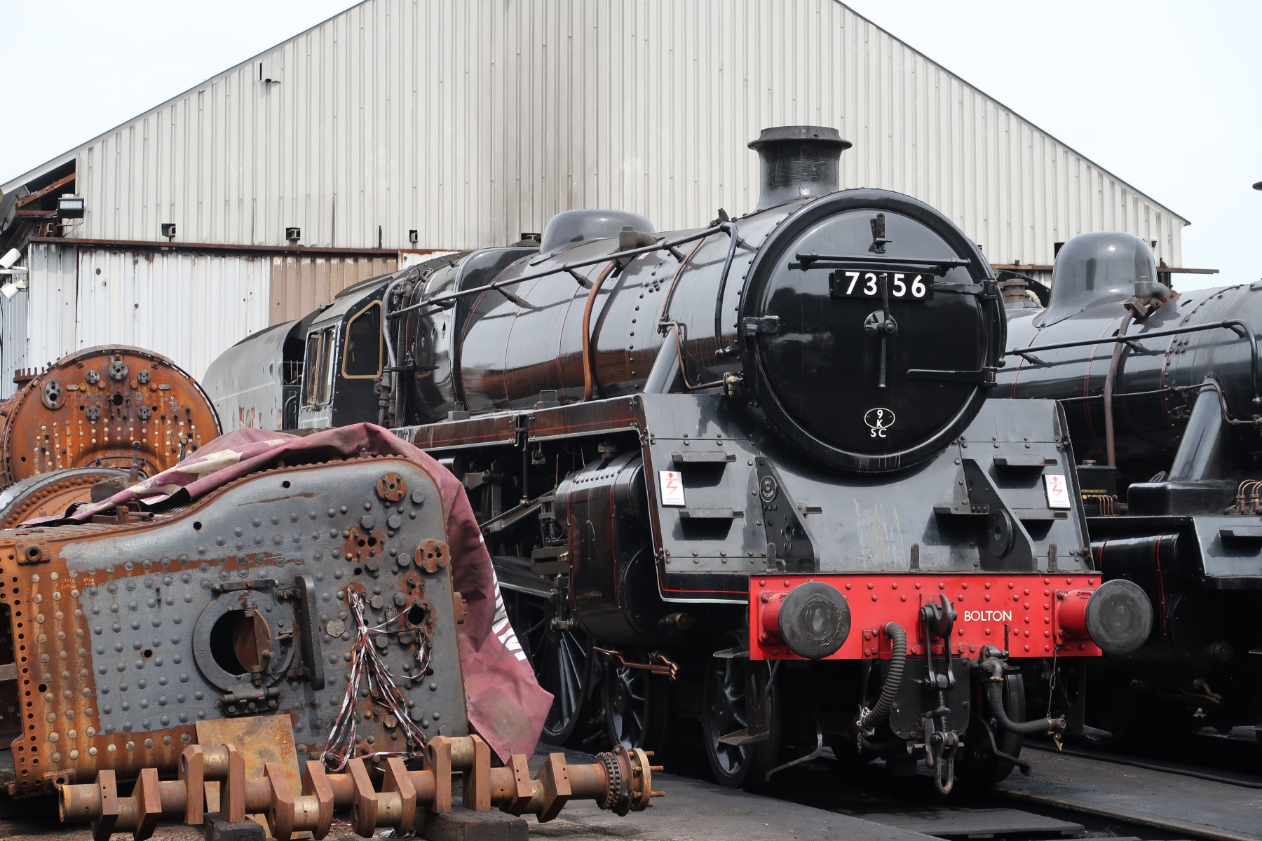 Photo of 73156 steam at Great Central Railway - Loughborough Shed ...