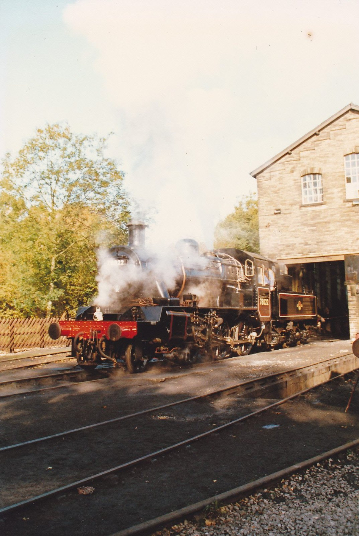 Photo of 78022 steam at Keighley & Worth Valley Railway - Haworth depot ...