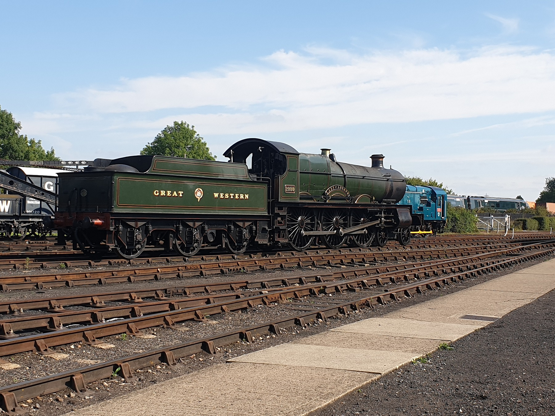 Photo of 2999 steam and 08604 at Didcot Railway Centre — trainlogger
