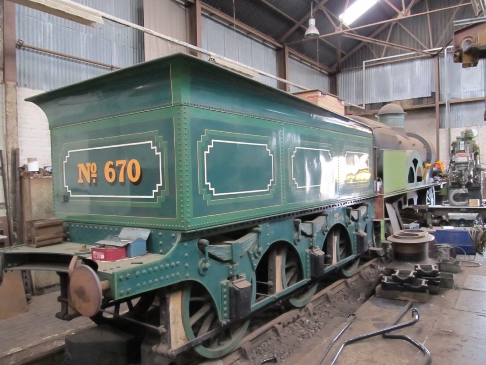 Photo of LNWR670 STEAM at Tyseley Locomotive Works — trainlogger