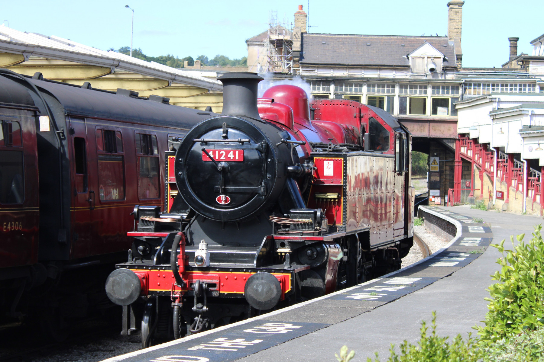 Photo of 41241 steam at Keighley & Worth Valley Railway - Keighley — trainlogger
