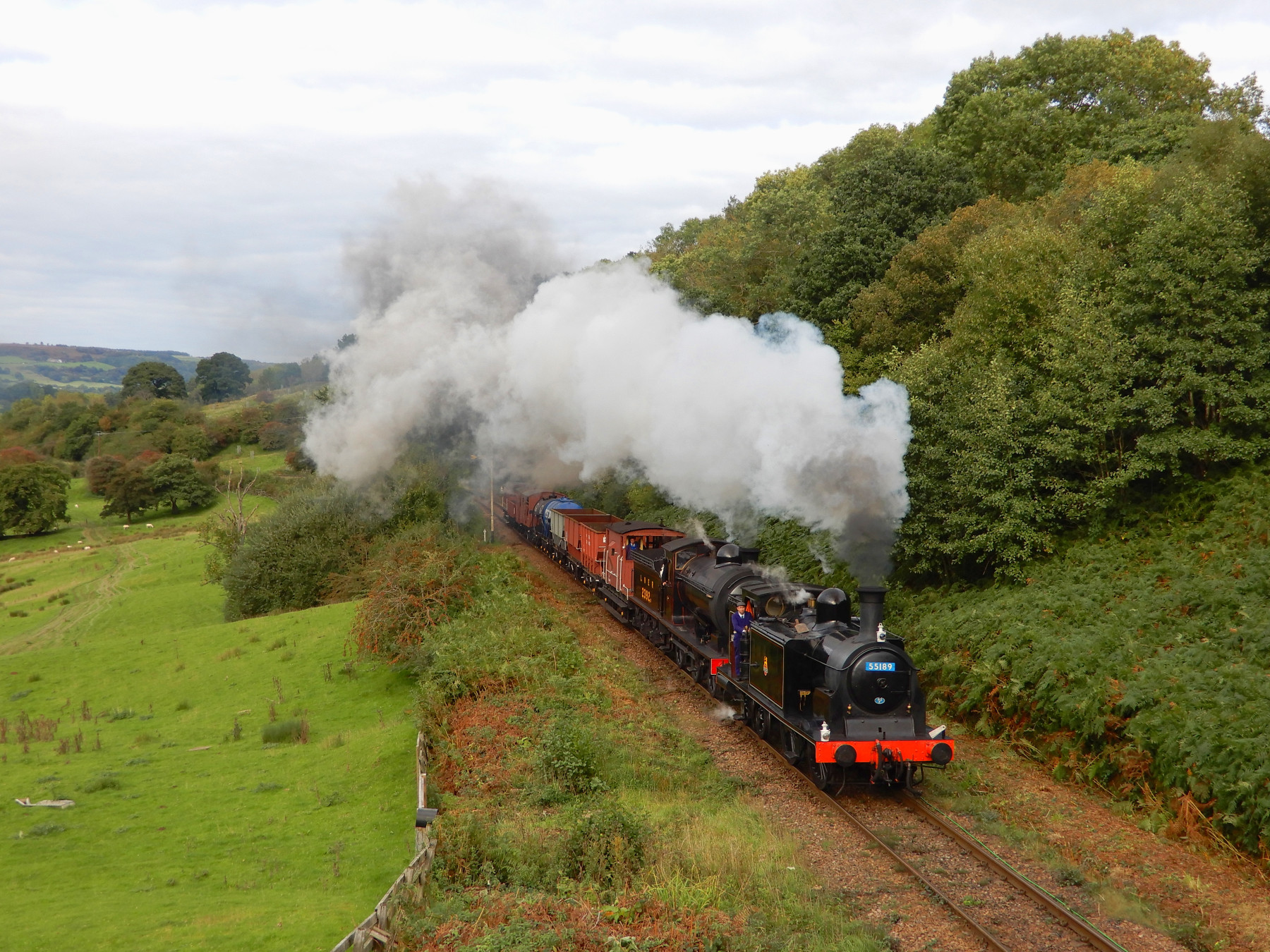 Photo of 55189 Steam and 2392 Steam at North Yorkshire Moors Railway ...