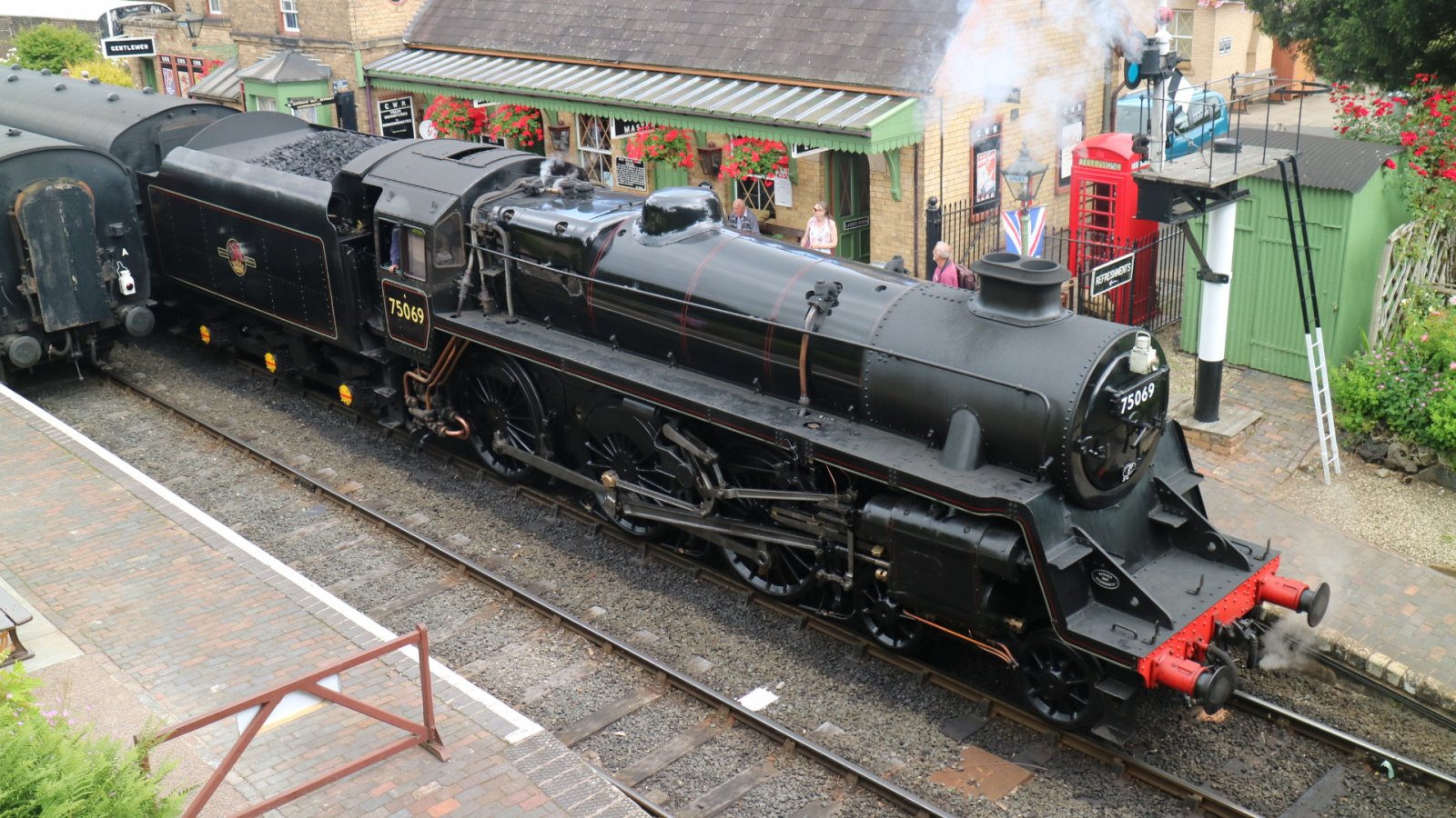 Photo of 75069 steam at Severn Valley Railway - Kidderminster — trainlogger