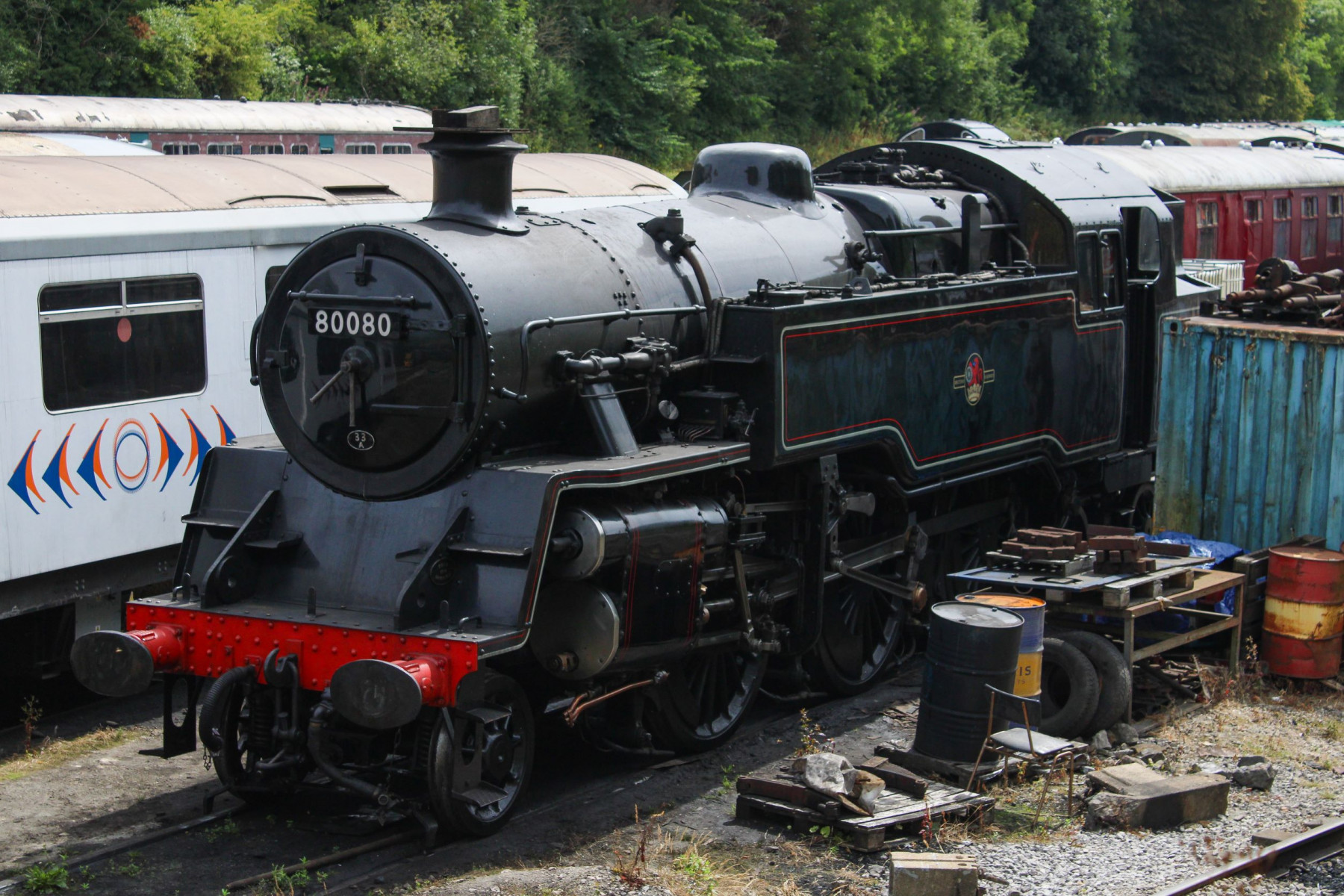 Photo of 80080 steam at Ecclesbourne Valley Railway — trainlogger