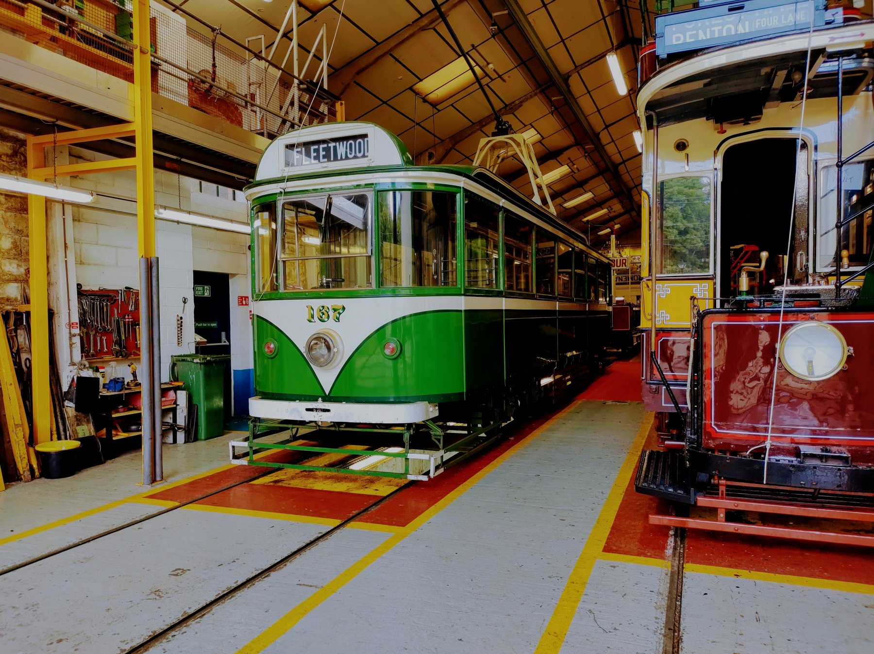 Photo of BT 167 and BT 166 at Crich Tramway Museum — trainlogger