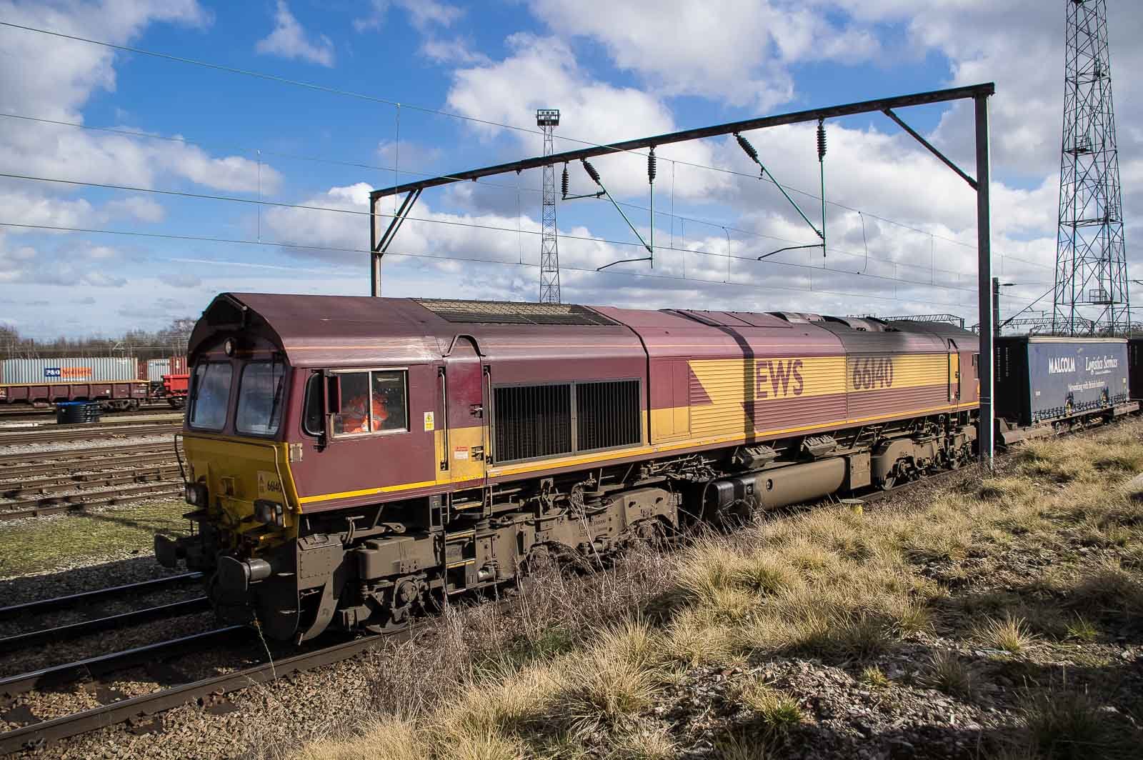 Photo of 66140 at Crewe Basford Hall — trainlogger