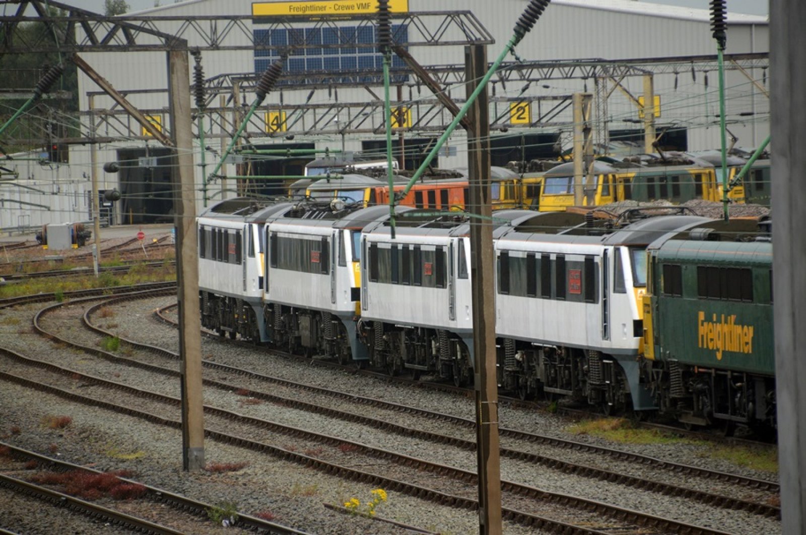 Photo of 90007, 90008, 90006 and 90005 at Crewe Basford Hall ...
