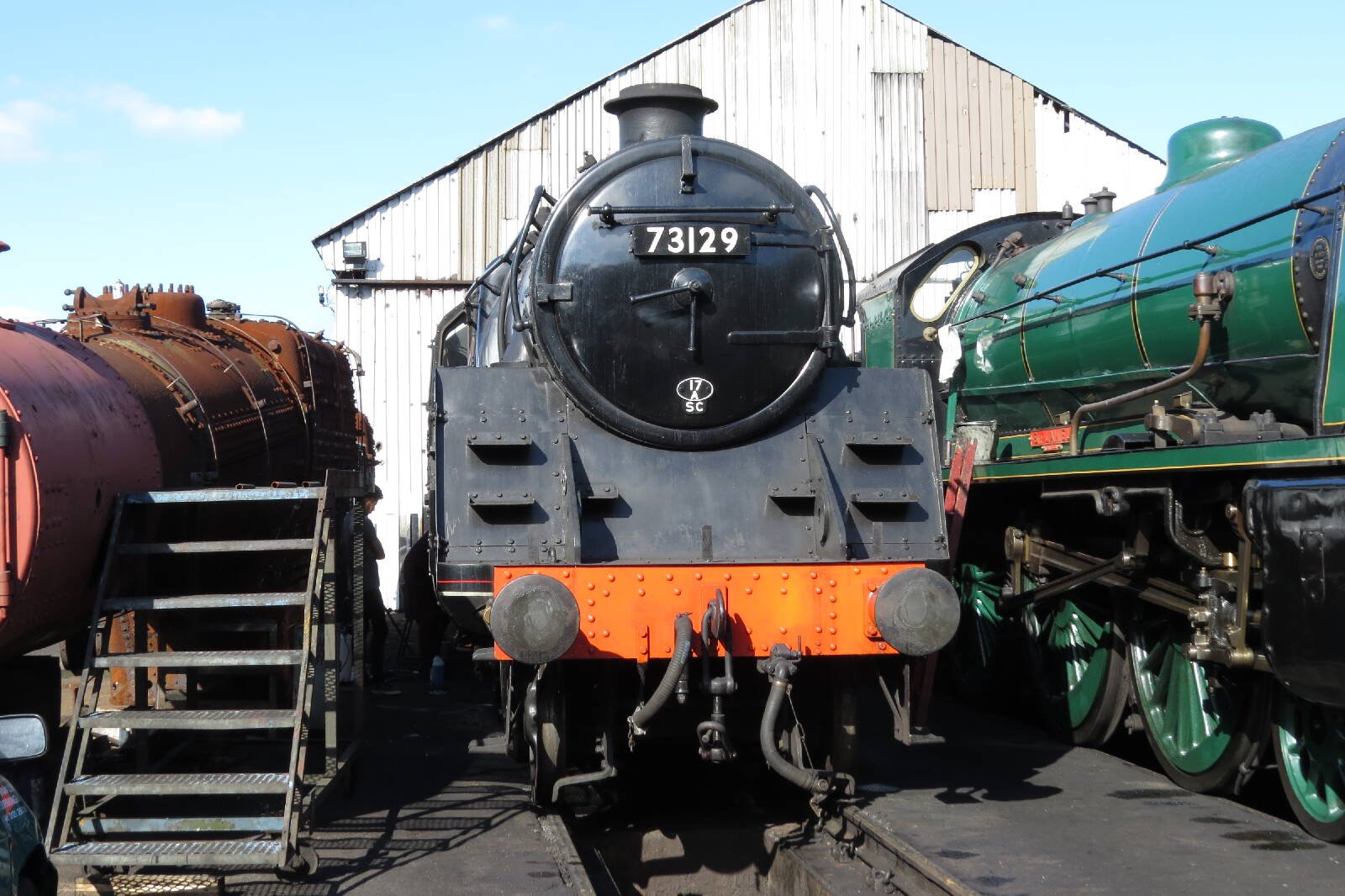 Photo of 73129 steam at Great Central Railway — trainlogger