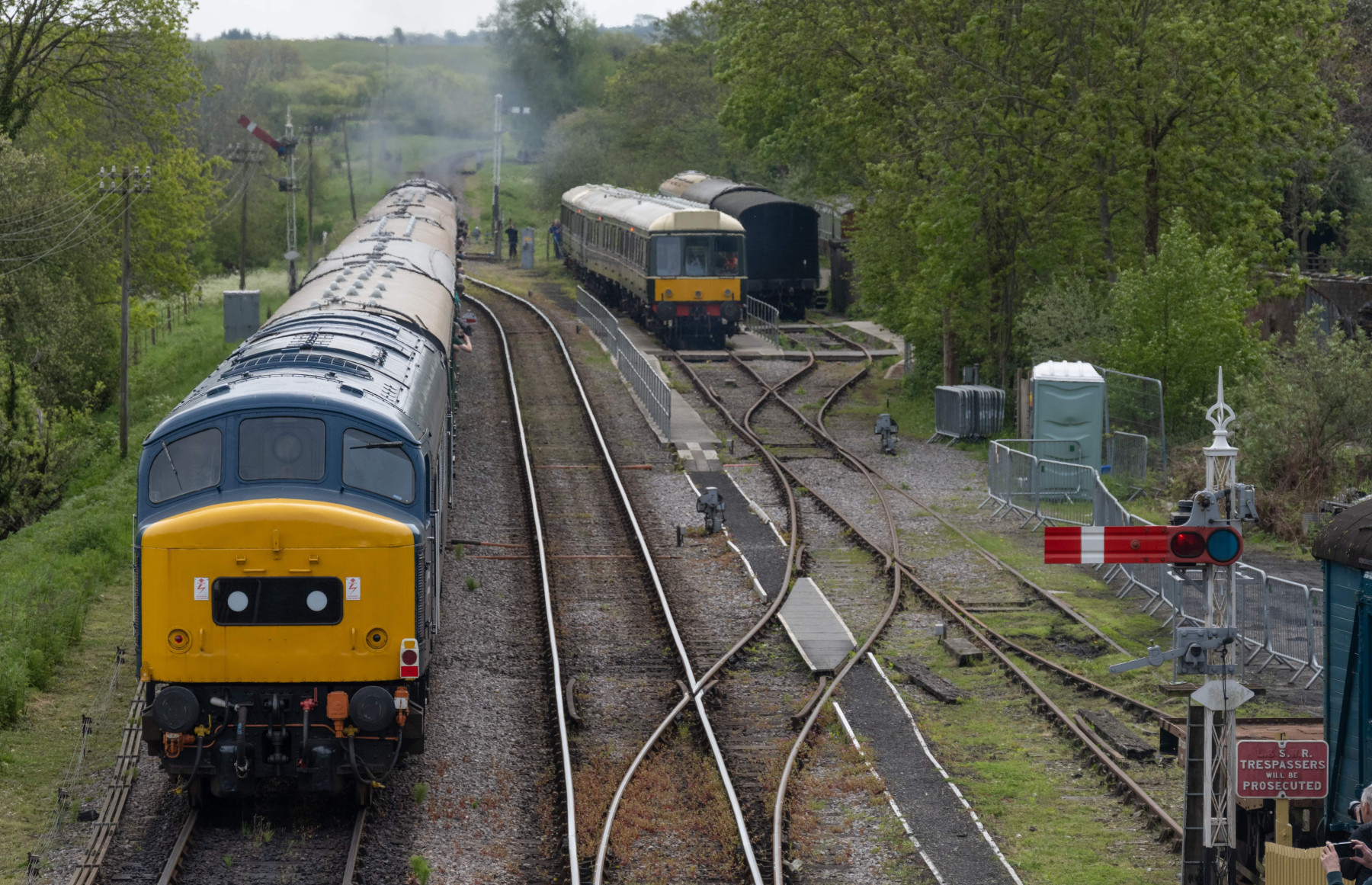 Photo of 45108 at Swanage Railway - Corfe Castle — trainlogger