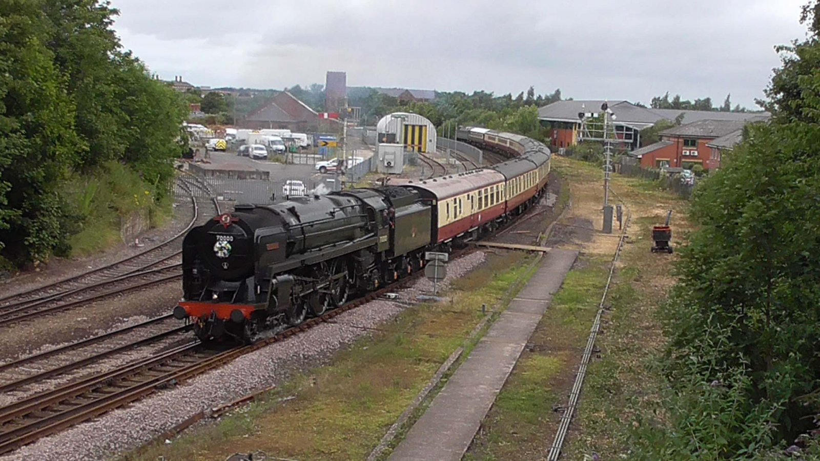 Photo of 70000 steam at Shrewsbury Sutton Bridge Junction — trainlogger