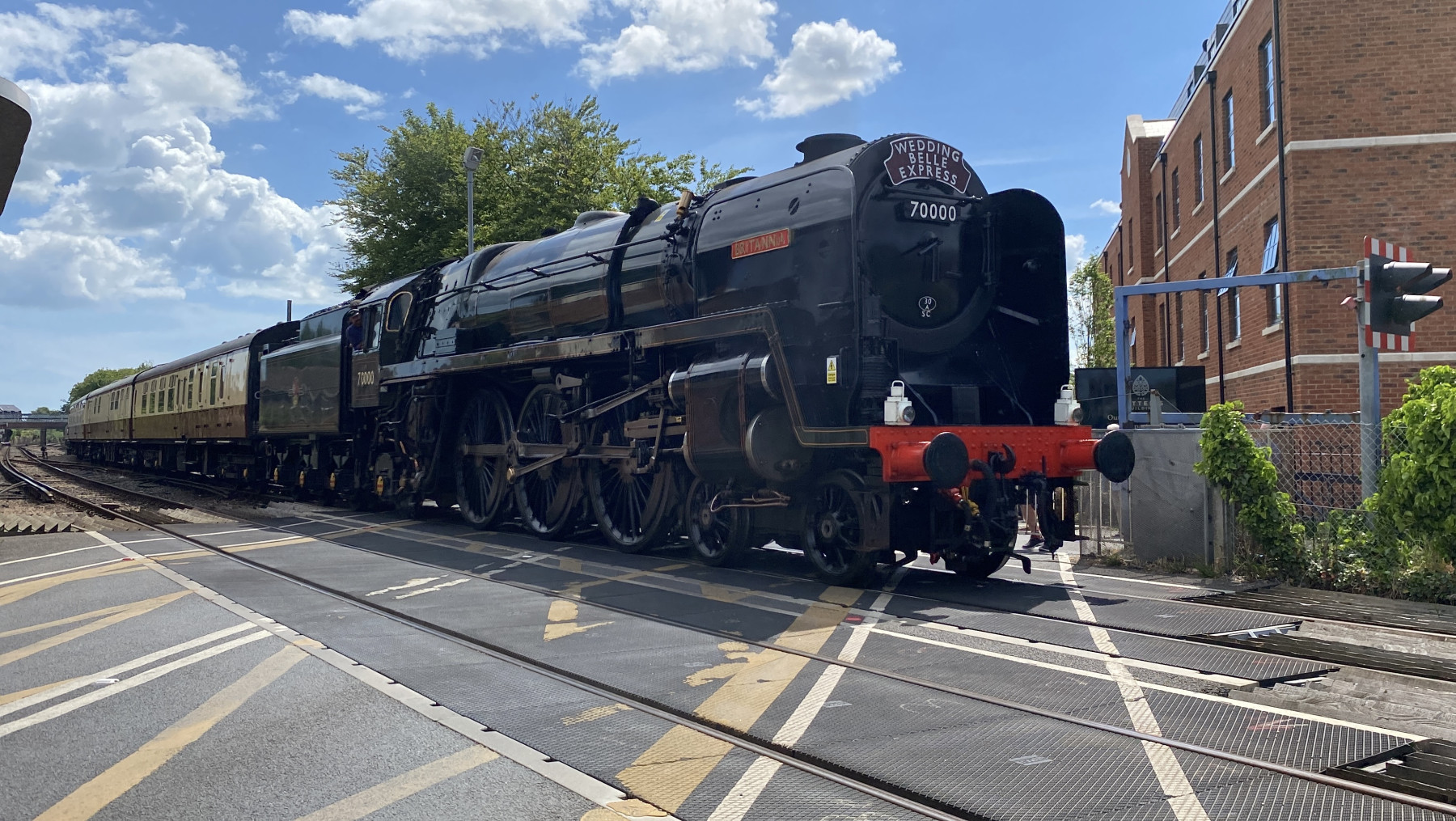 Photo of 70000 steam at Deal Level Crossing — trainlogger