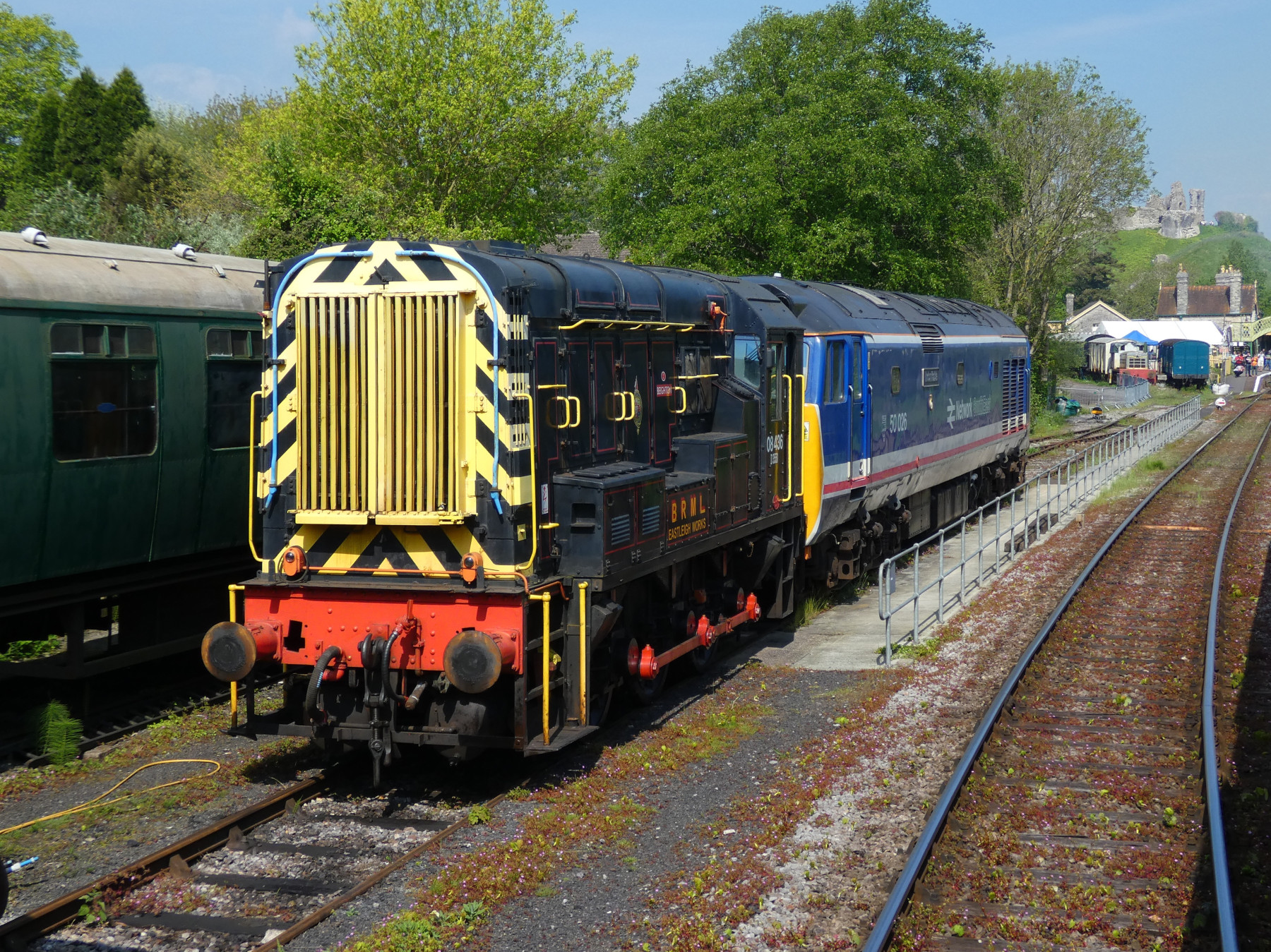 Photo of 08436 at Swanage Railway - Corfe Castle — trainlogger