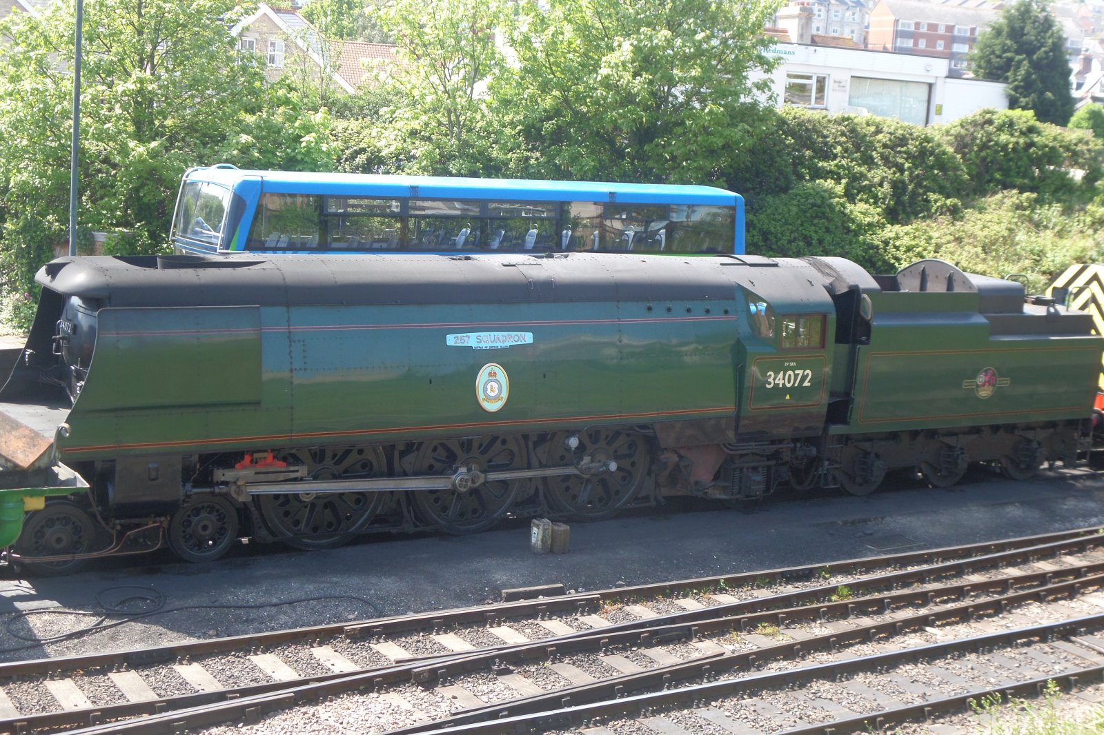 Photo of 34072 steam at Swanage Railway - Swanage — trainlogger