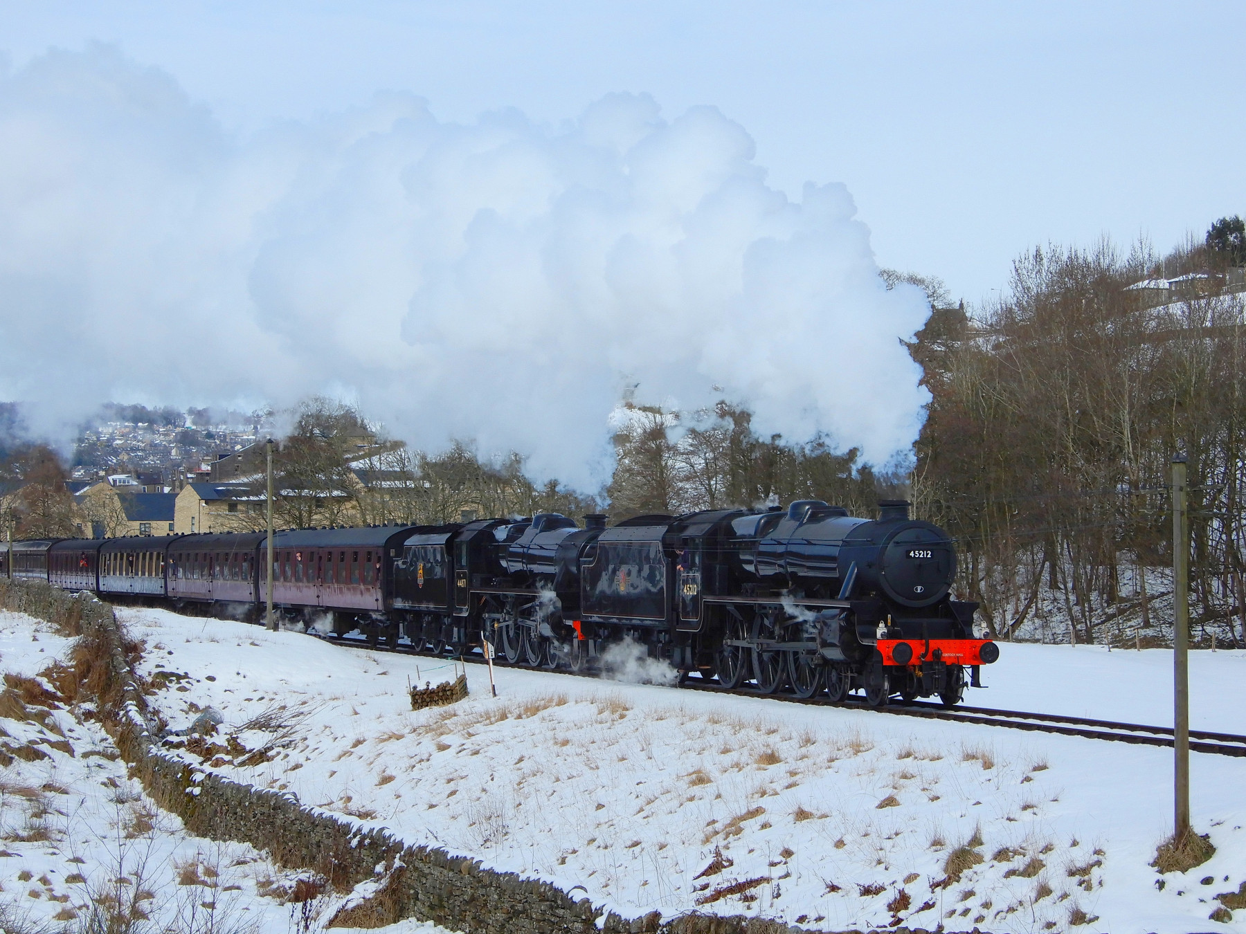 Photo of 45212 Steam and 44871 Steam at Keighley & Worth Valley Railway — trainlogger
