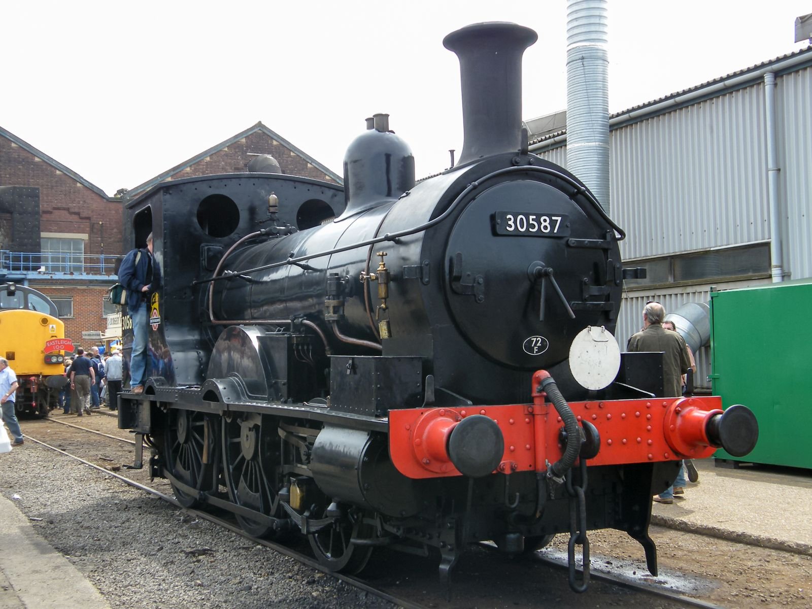 Photo of 30587 steam at Eastleigh Works — trainlogger