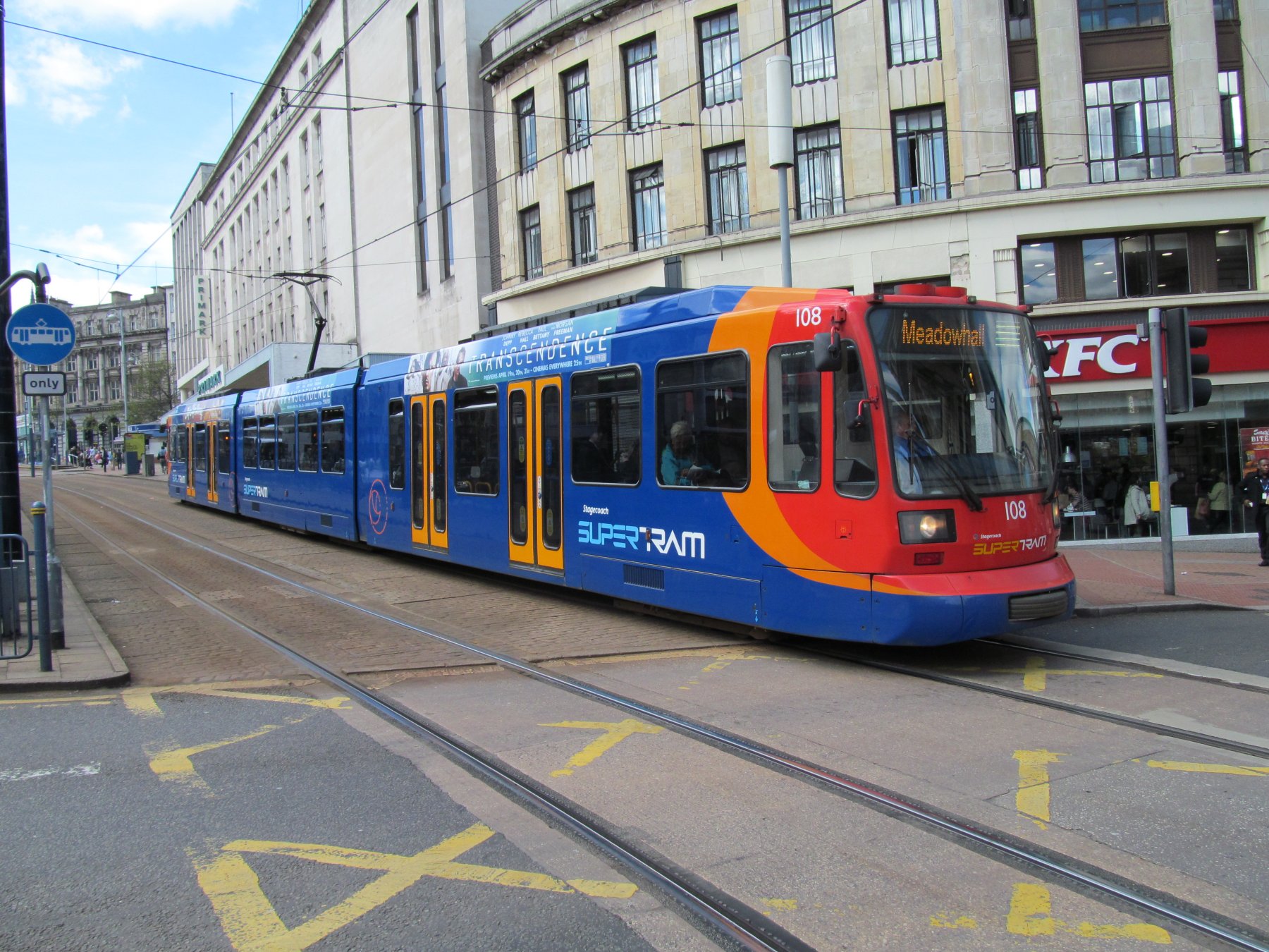 Photo of SYS 108 at Sheffield Supertram system — trainlogger