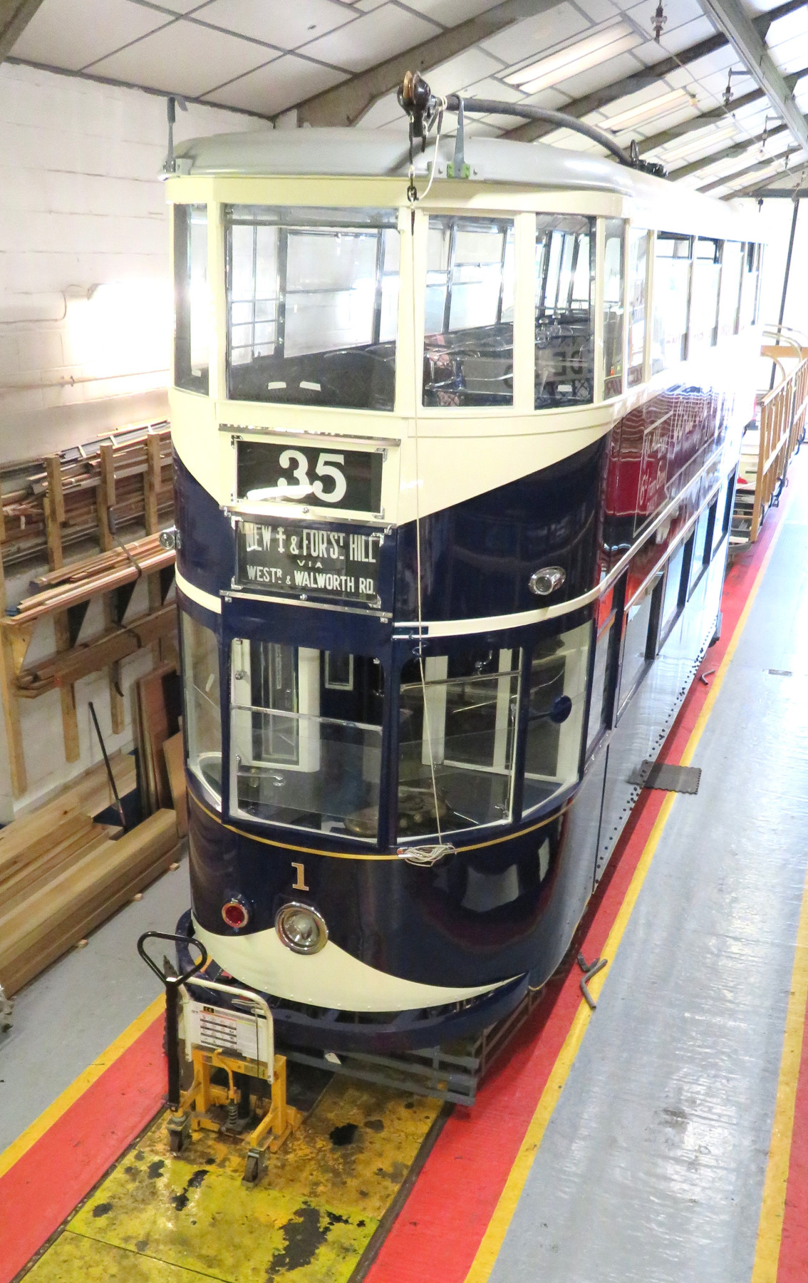 Photo of LCC 1 at Crich Tramway Museum — trainlogger