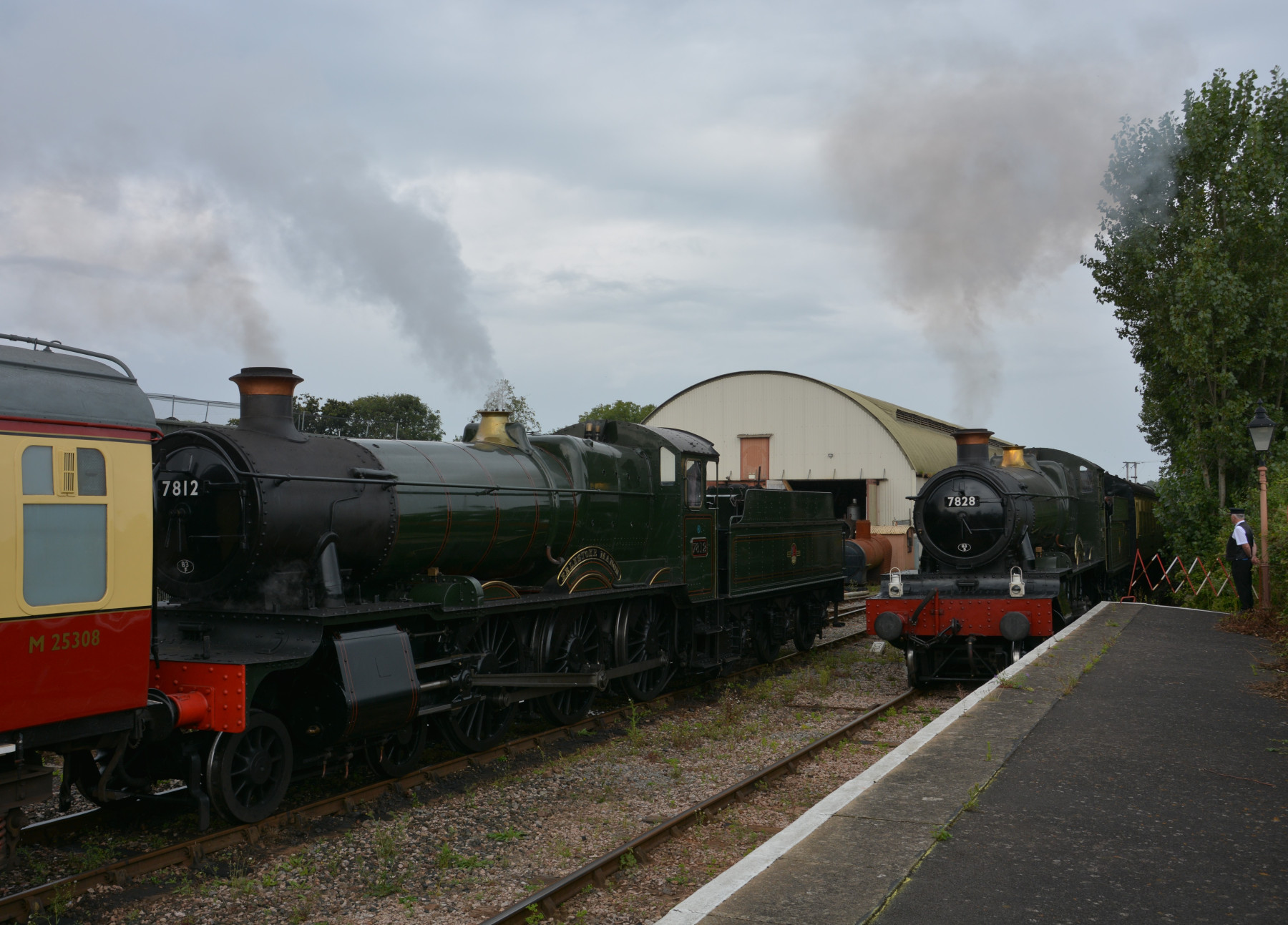 Photo of 7812 steam and 7828 steam at West Somerset Railway - Williton ...