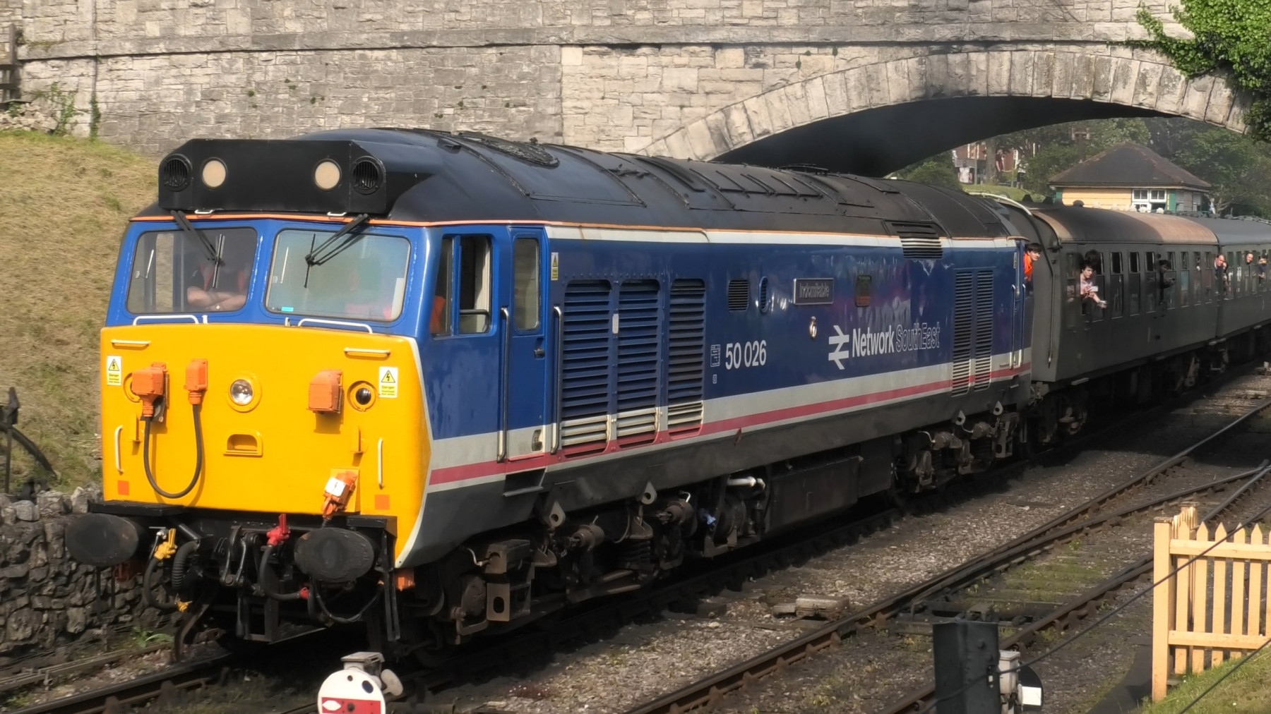 Photo of 50026 at Swanage Railway - Swanage Yard — trainlogger