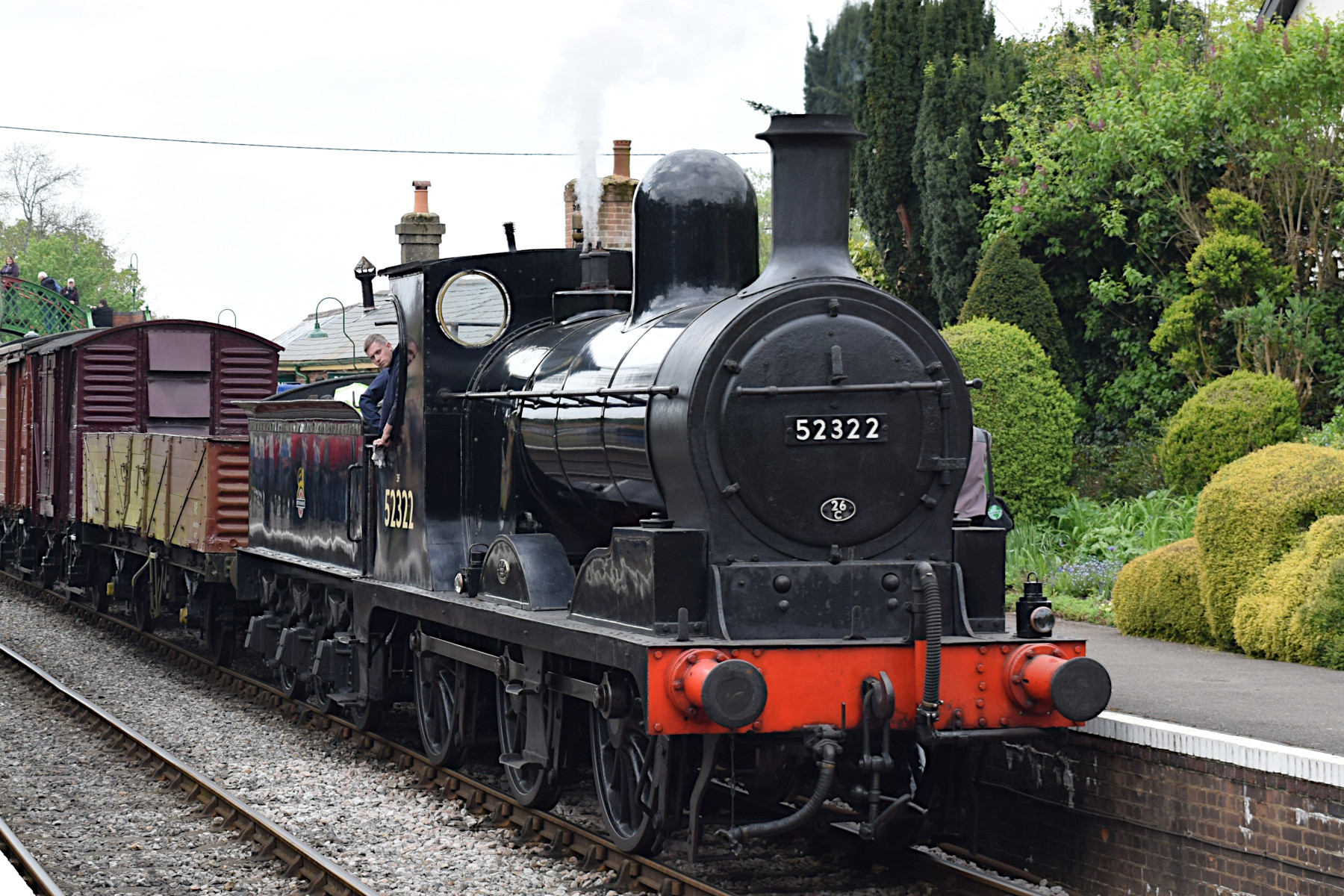 Photo of 52322 steam at Mid Hants Railway — trainlogger