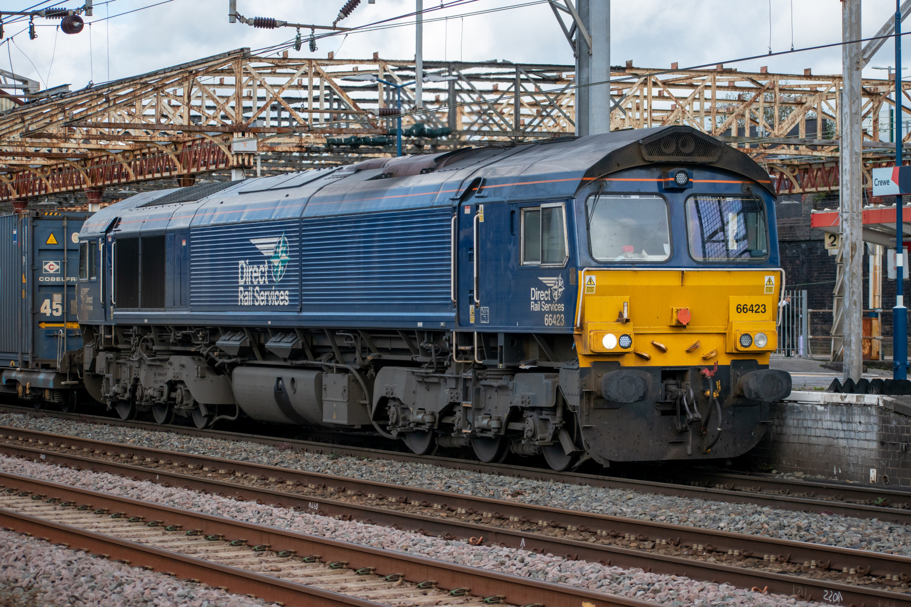 Photo of 66423 at Crewe — trainlogger