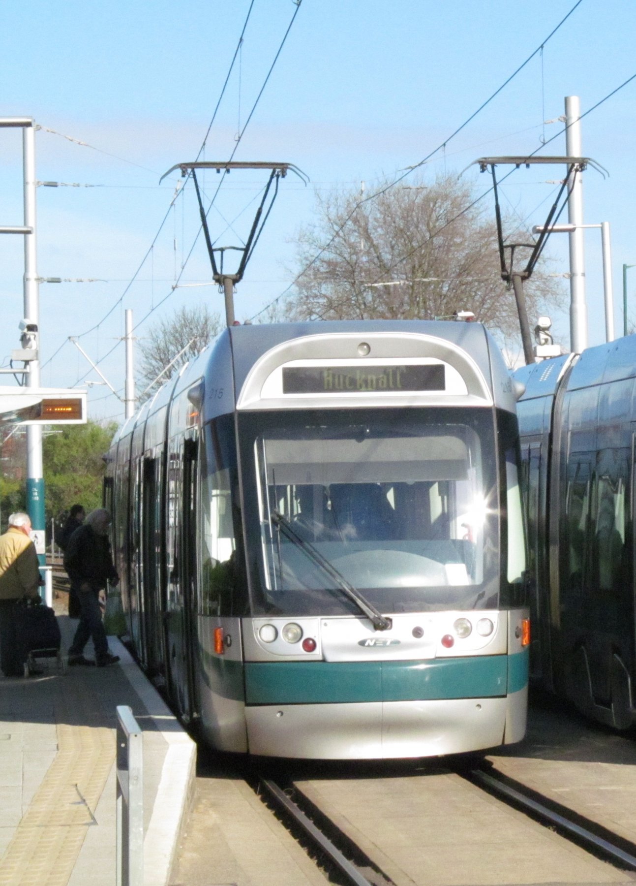 Photo of NET 215 at Nottingham Express Tramway system — trainlogger