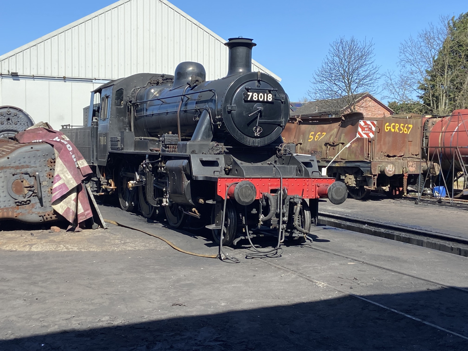 Photo of 78018 steam at Great Central Railway - Loughborough Shed ...