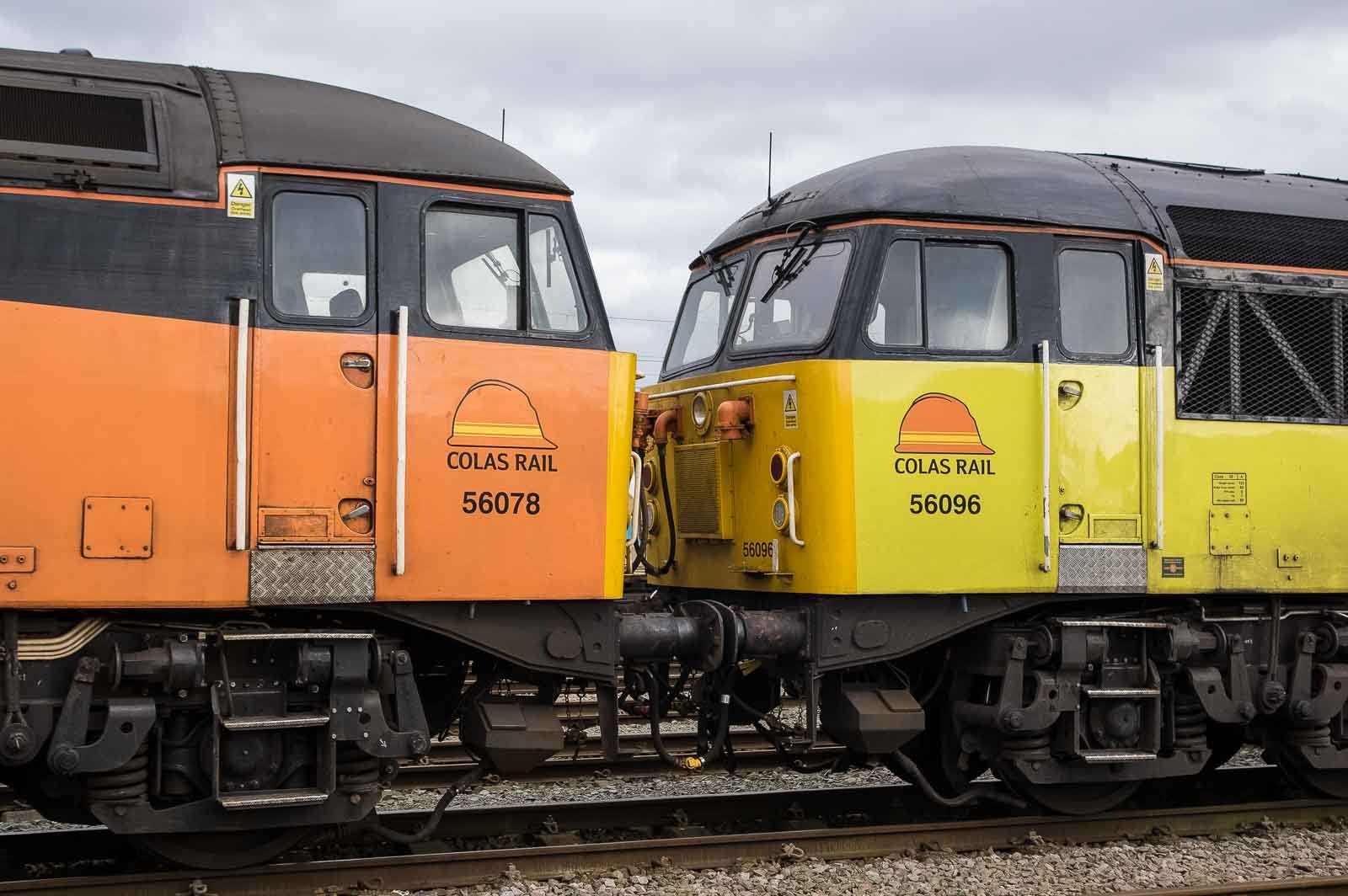 Photo of 56078 and 56096 at Crewe Basford Hall — trainlogger