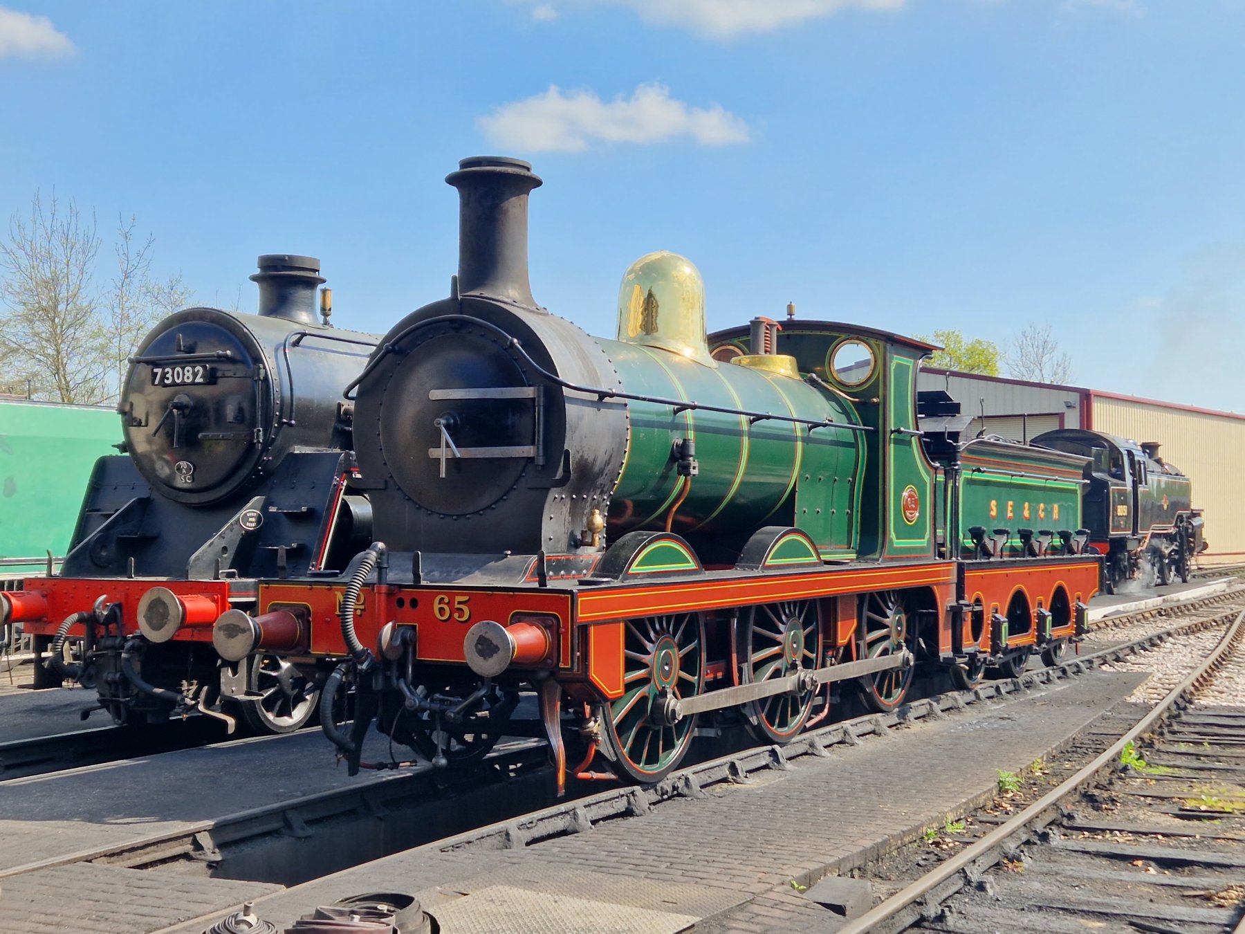 Photo of SECR 65 steam at Bluebell Railway - Sheffield Park — trainlogger