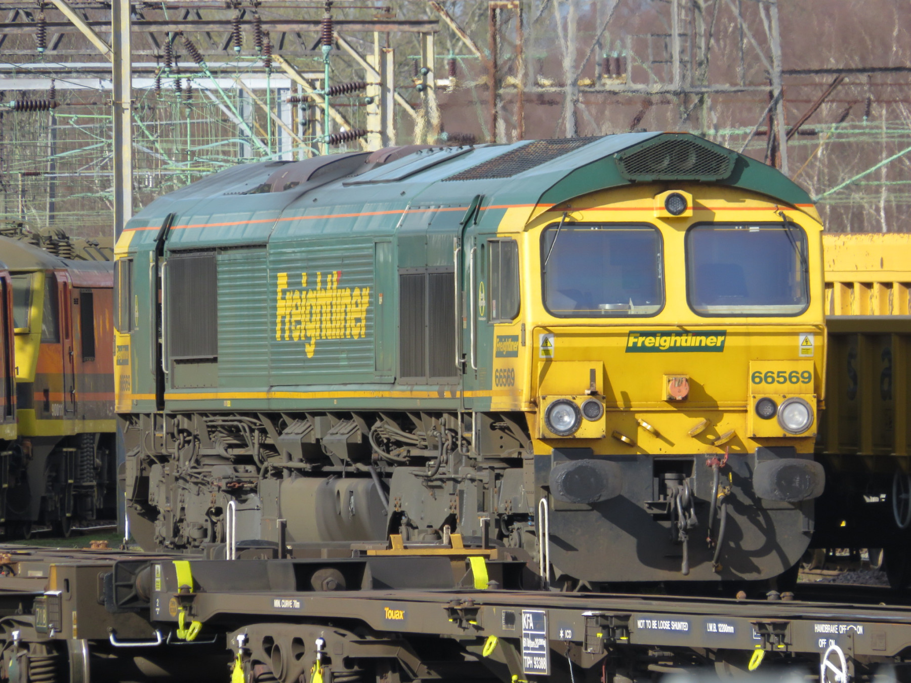 Photo of 66569 at Crewe Basford Hall Freightliner Depot — trainlogger