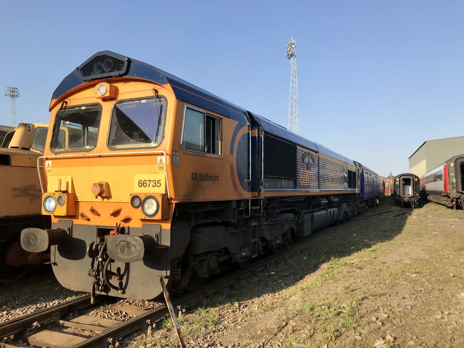 Photo of 66735 at Rotherham - C.F. Booths Scrap Yard — trainlogger