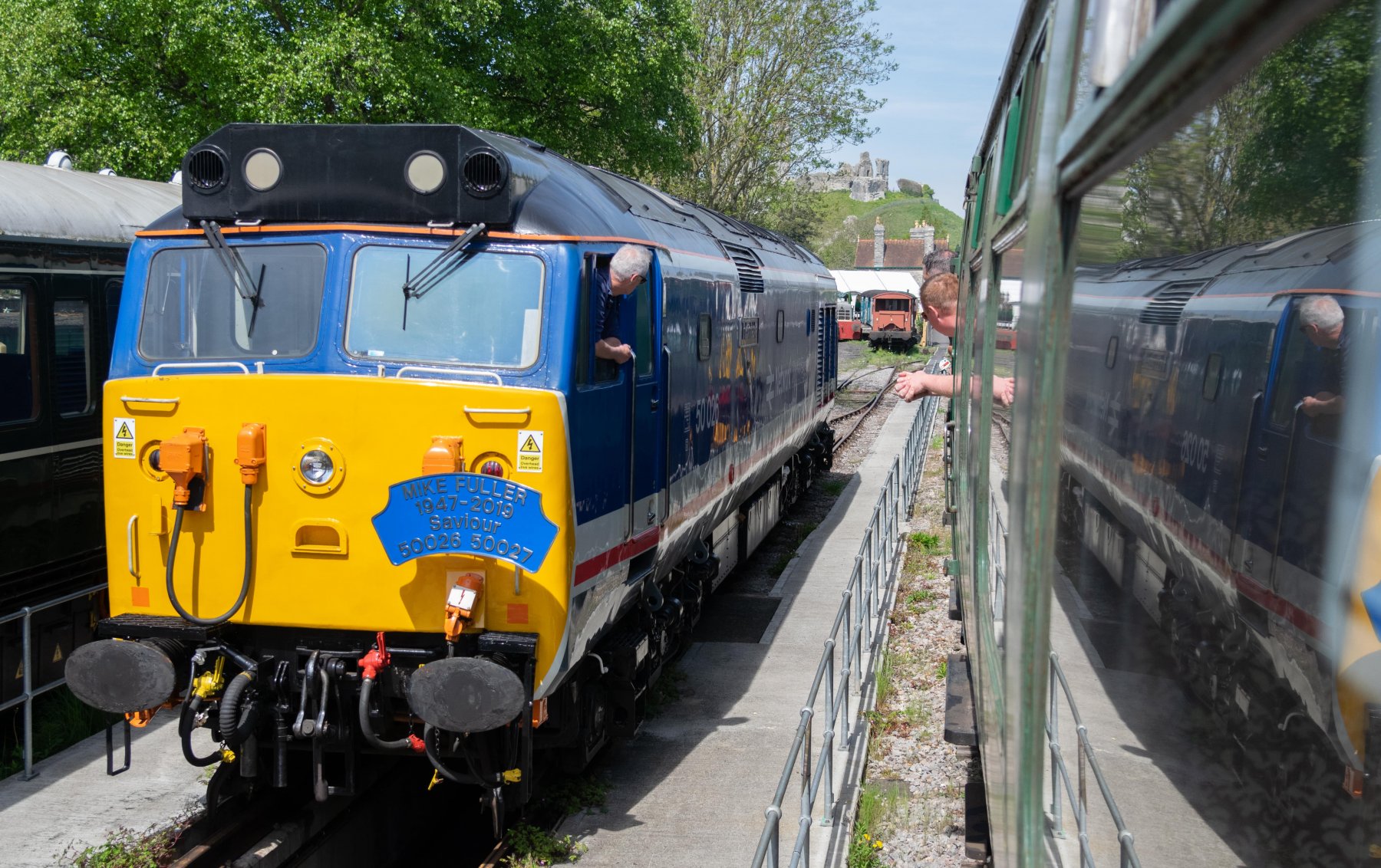 Photo of 50026 at Swanage Railway - Corfe Castle — trainlogger