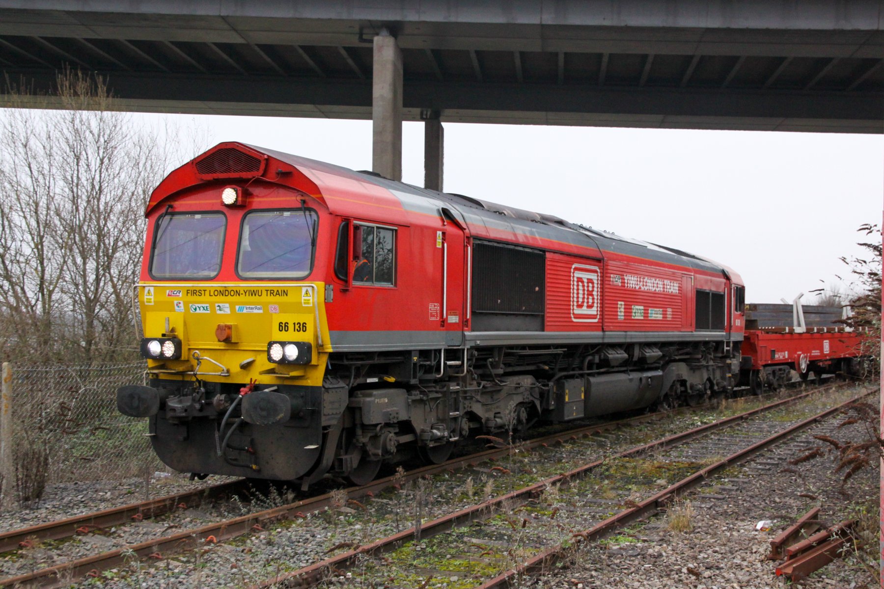 Photo of 66136 at Portbury Dock Stop Board — trainlogger