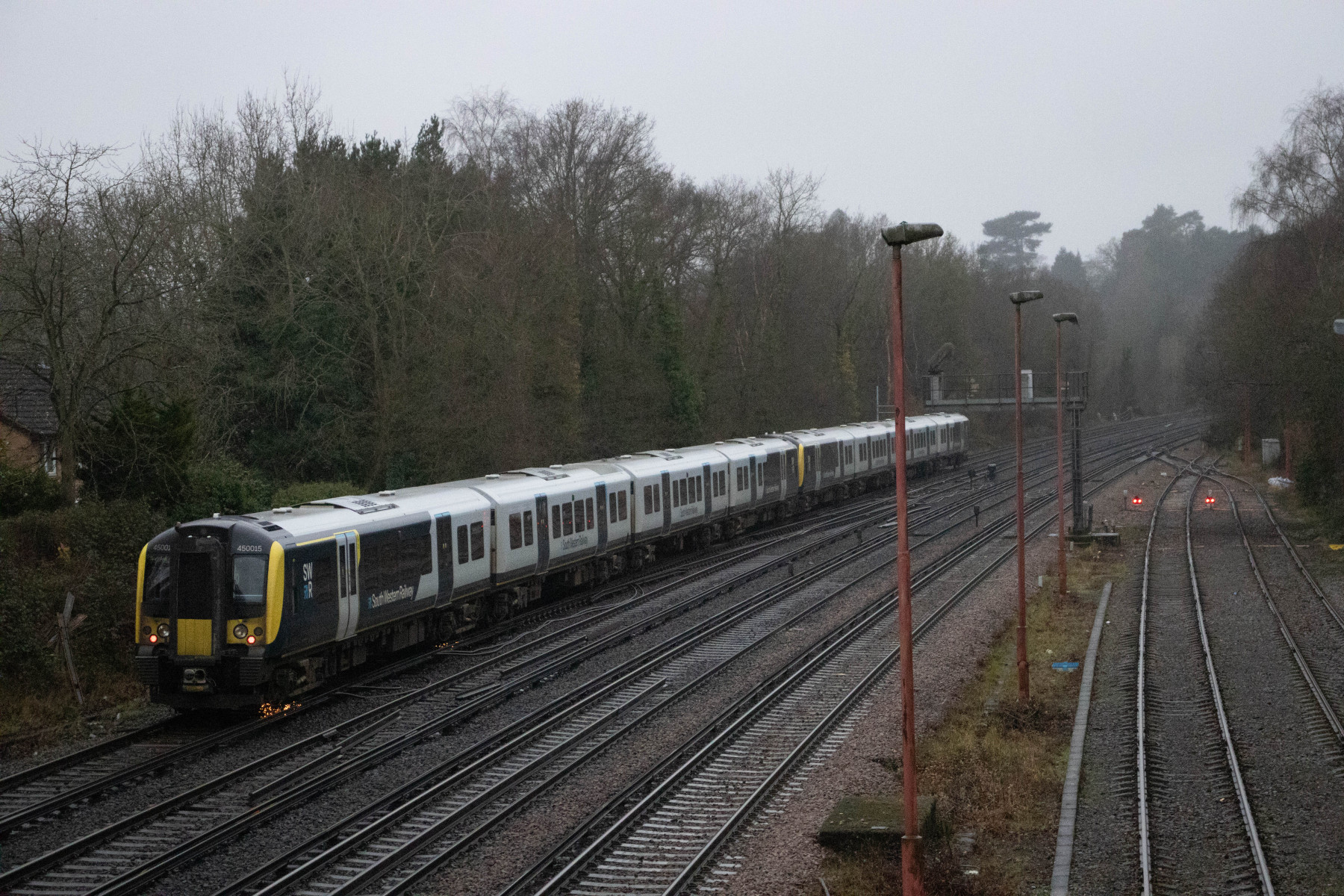 Photo of 450015 at Woking Twin Bridges — trainlogger
