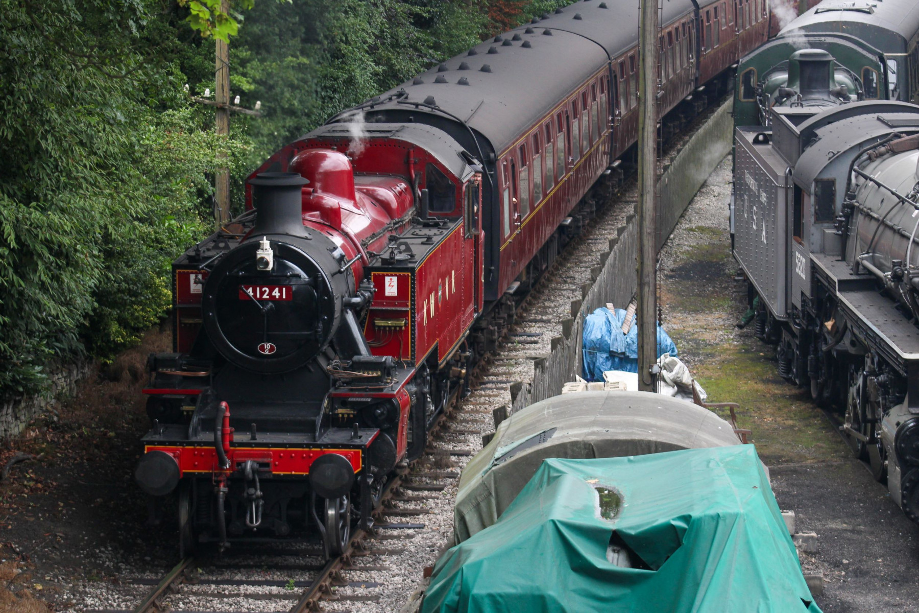 Photo of 41241 steam at Keighley & Worth Valley Railway — trainlogger