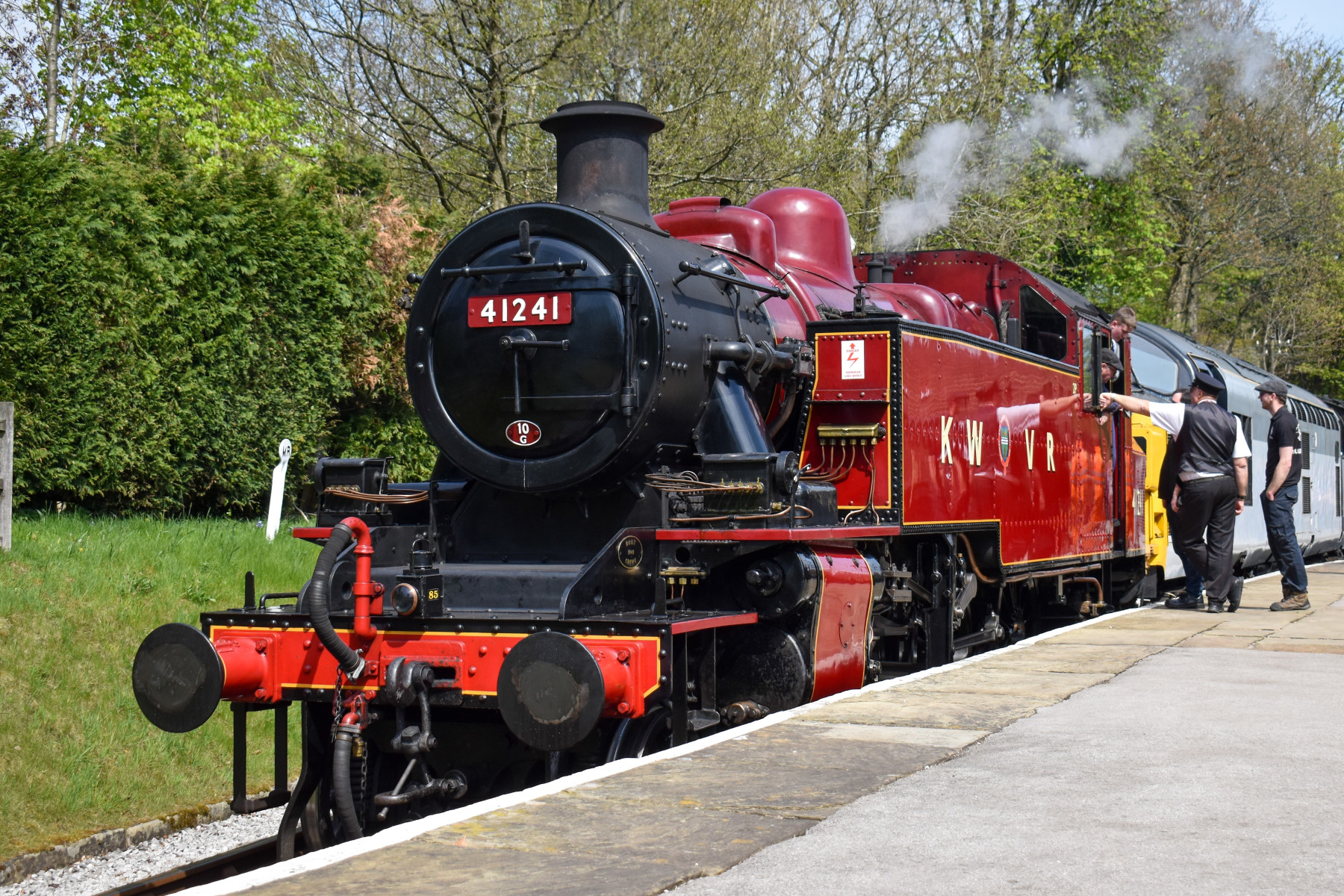 Photo of 41241 steam at Keighley & Worth Valley Railway - Oxenhope — trainlogger