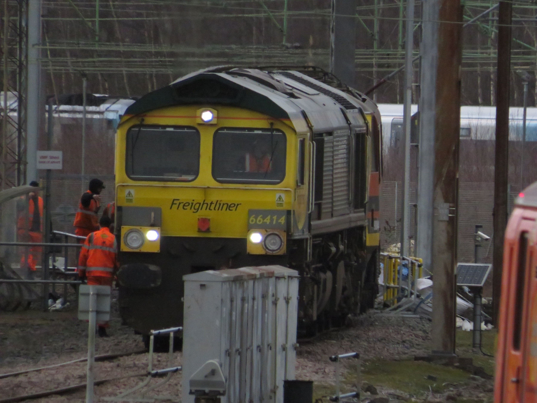 Photo of 66414 at Crewe Basford Hall Freightliner Depot — trainlogger