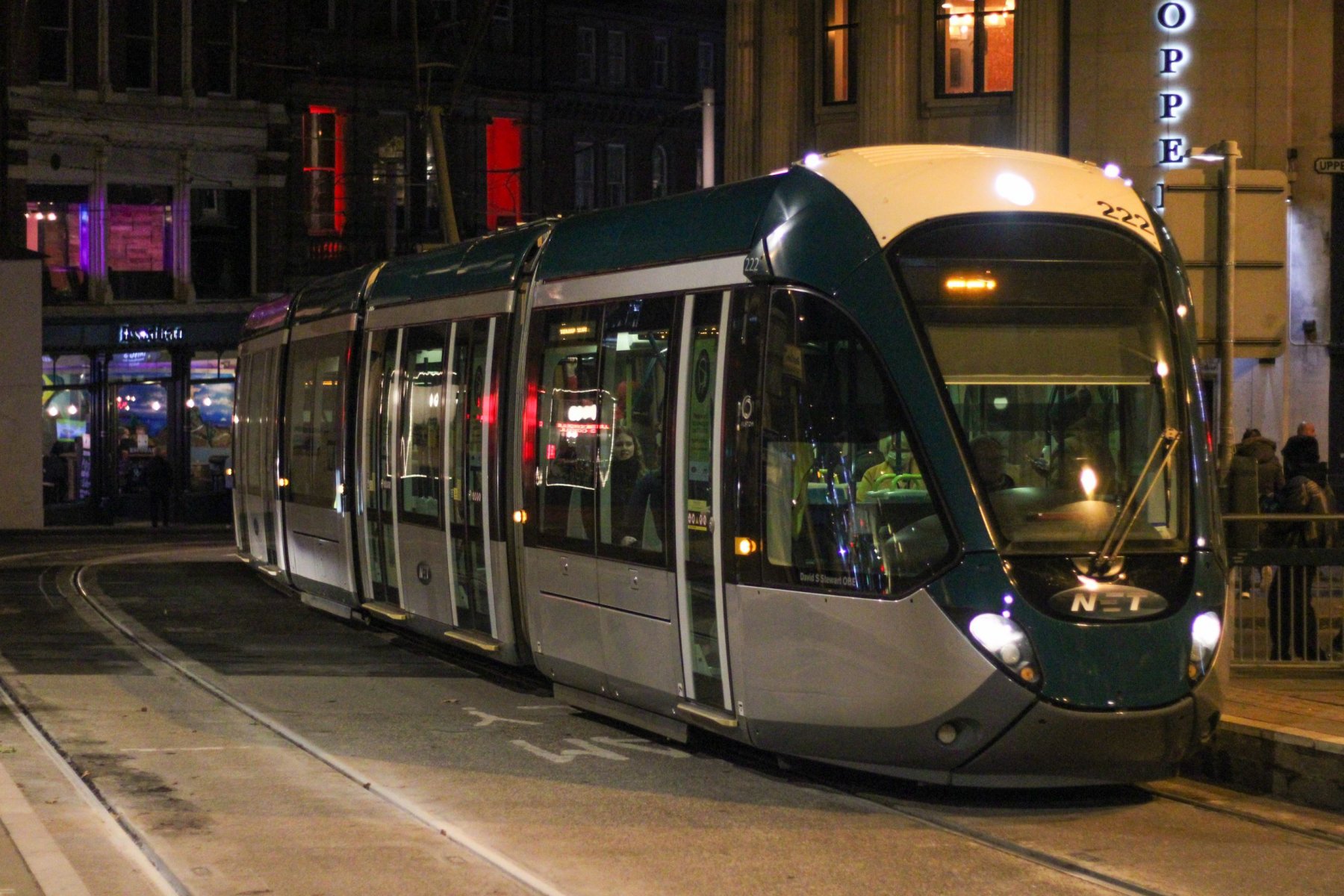 Photo of NET 222 at Nottingham Express Tramway system — trainlogger