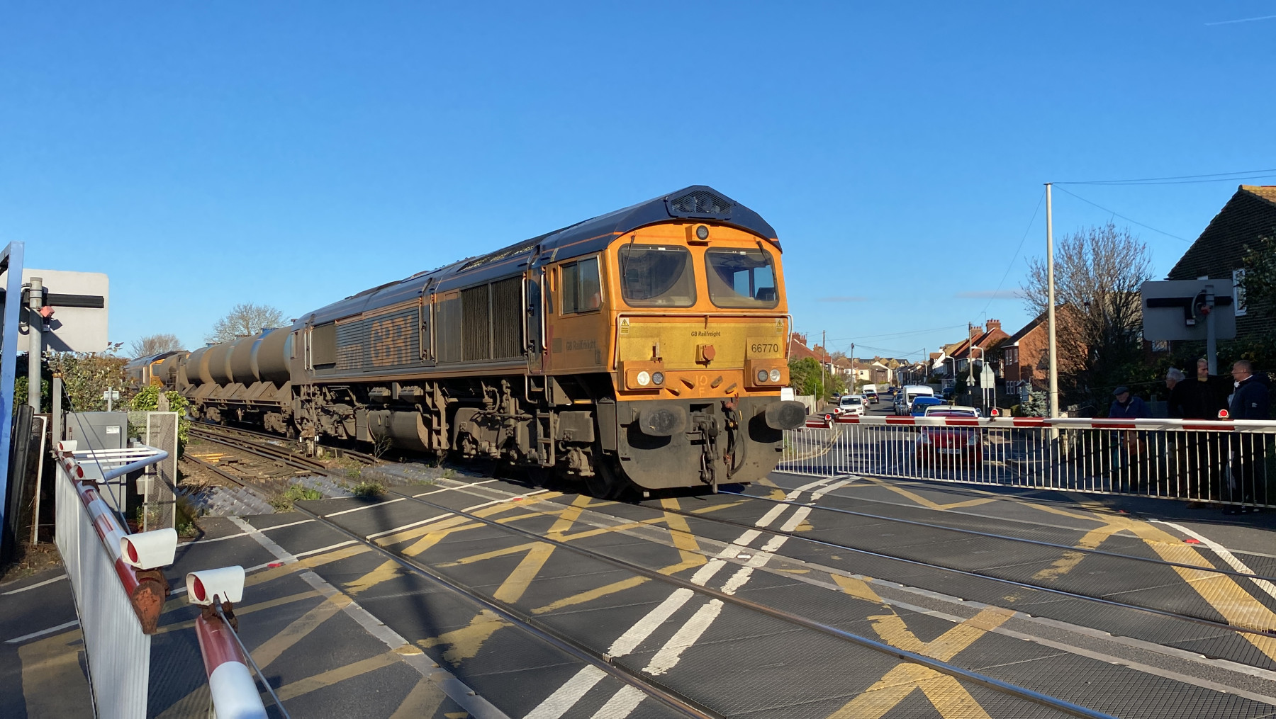 Photo of 66770 at Deal Level Crossing — trainlogger