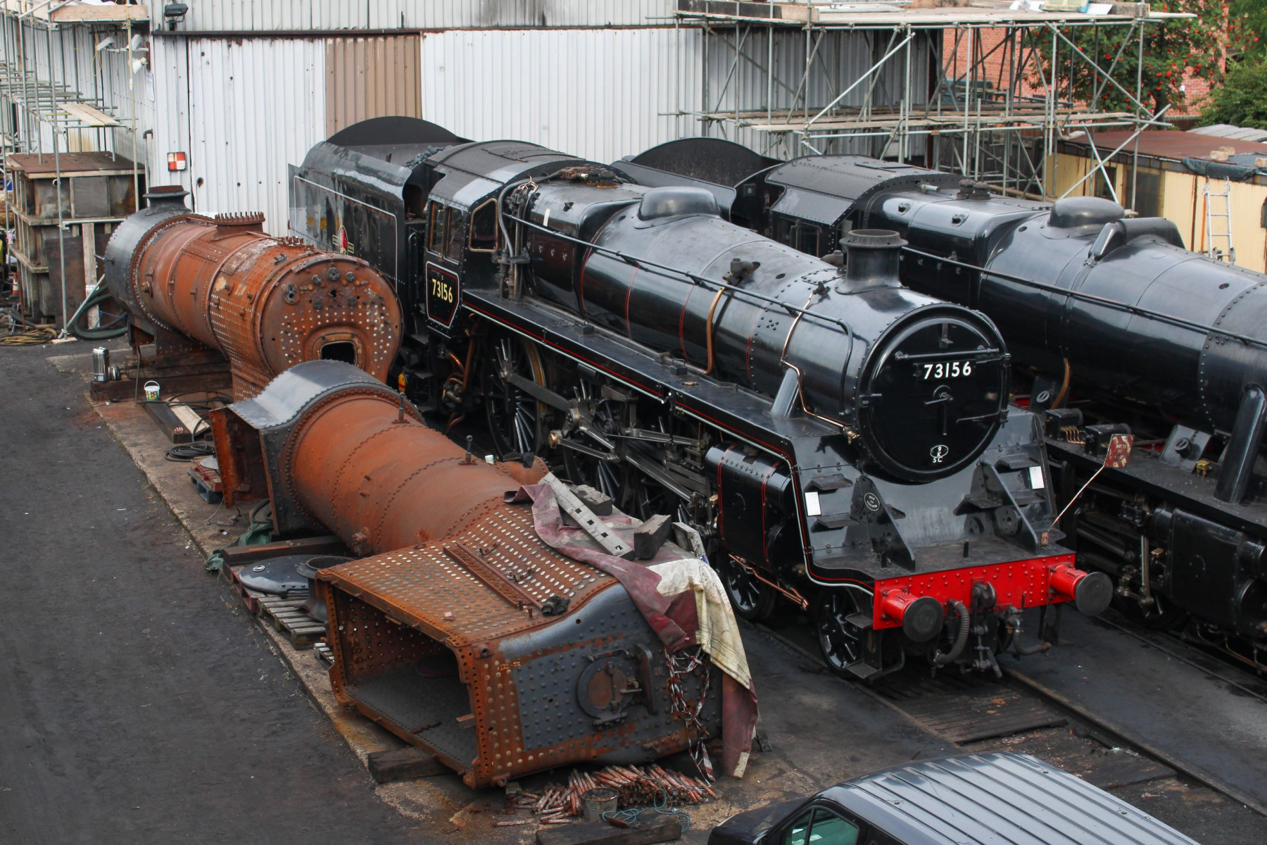 Photo of 73156 steam at Great Central Railway — trainlogger