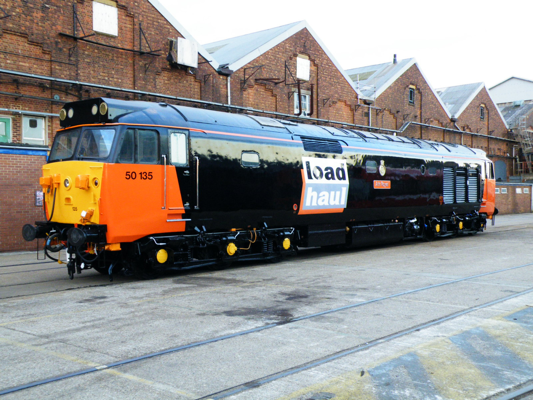 Photo of 50135 at Eastleigh Works — trainlogger