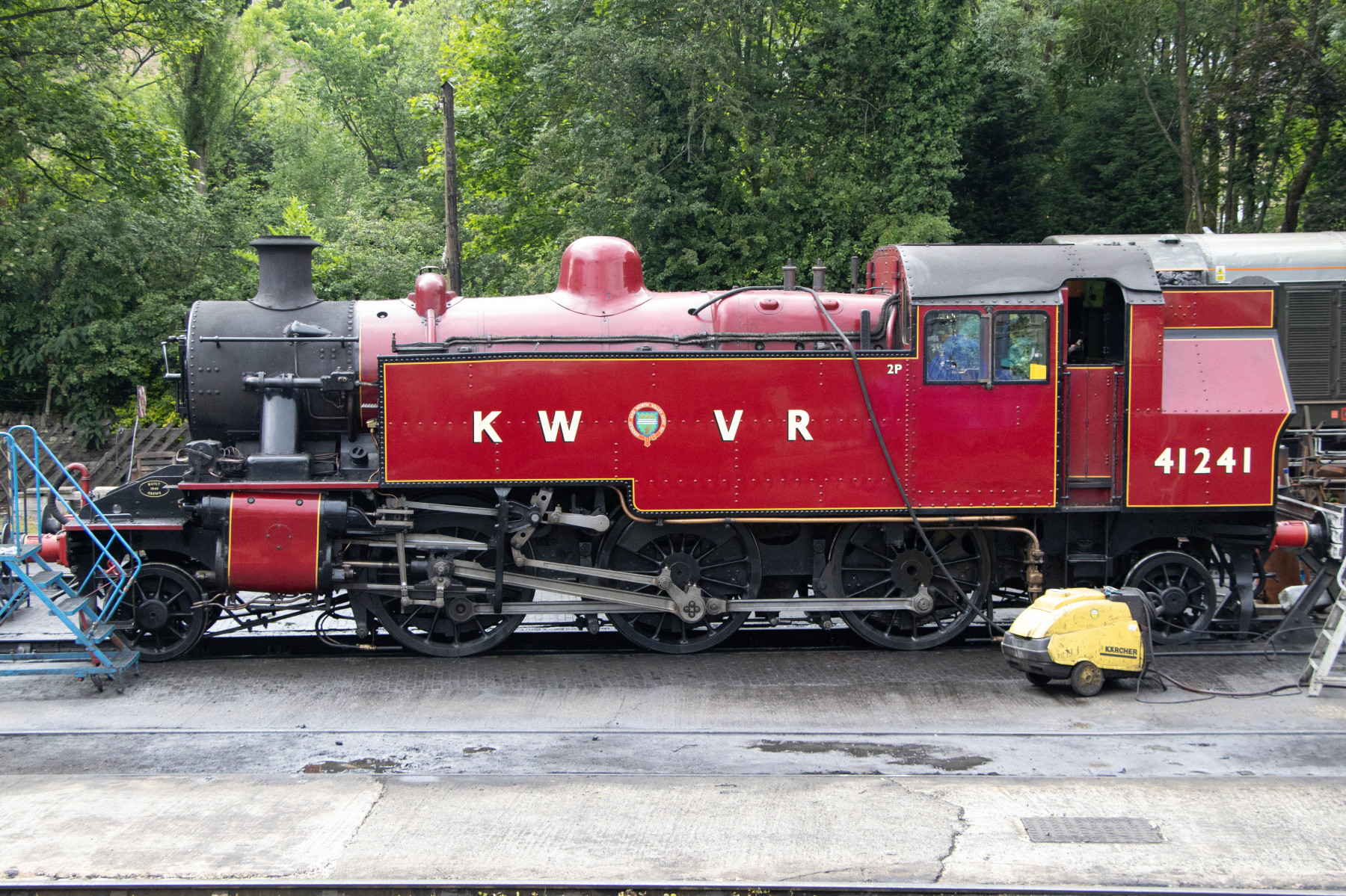 Photo of 41241 steam at Keighley & Worth Valley Railway - Haworth depot ...